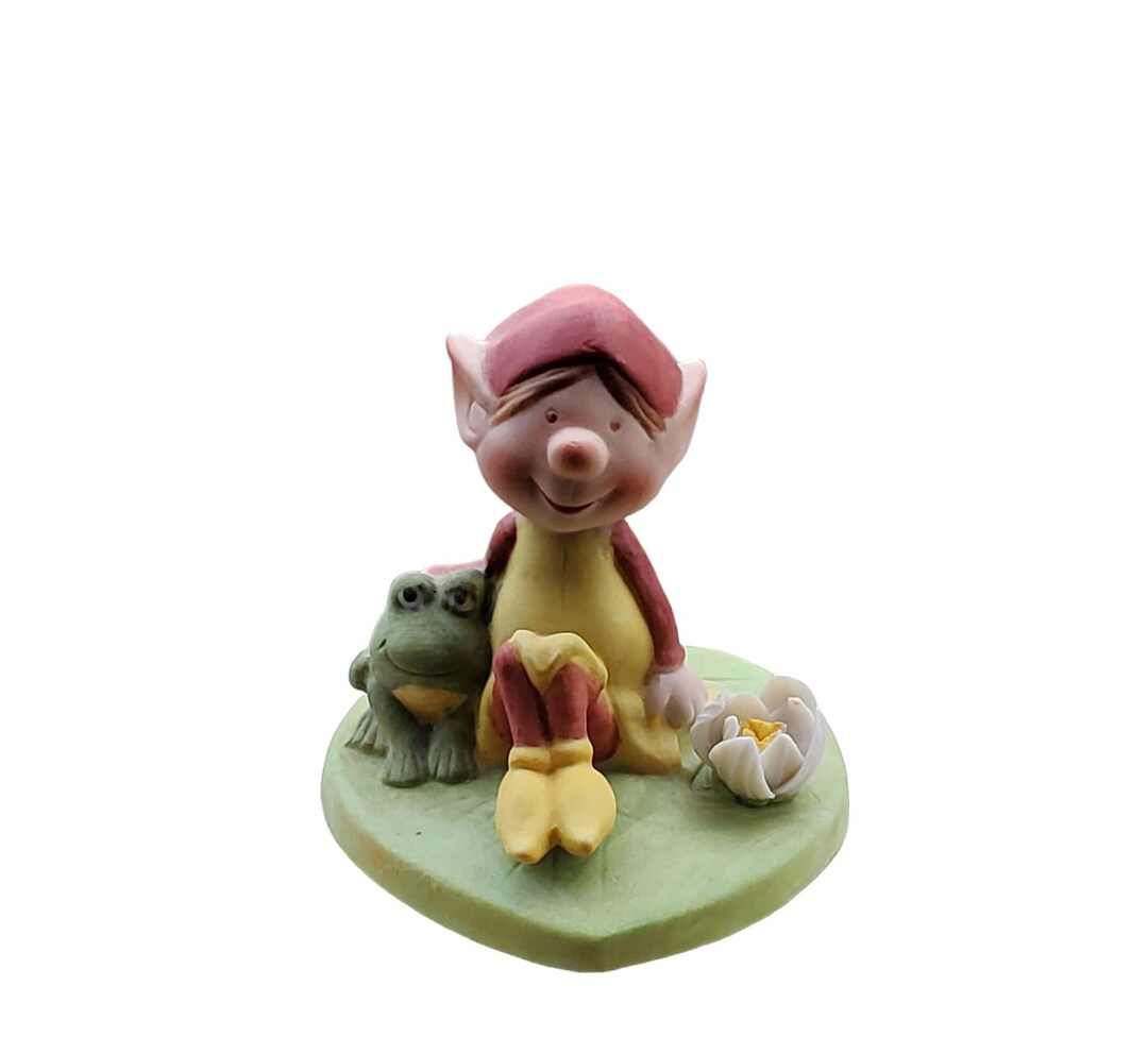 1979 Ceramic Elf Figurine With Frog Designer's Collection Good Friends ...