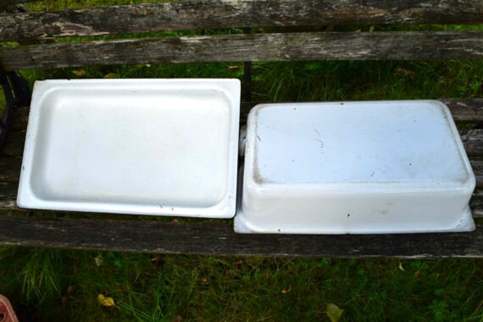White Enamel Medical Box Enamel Hospital Tray - Etsy