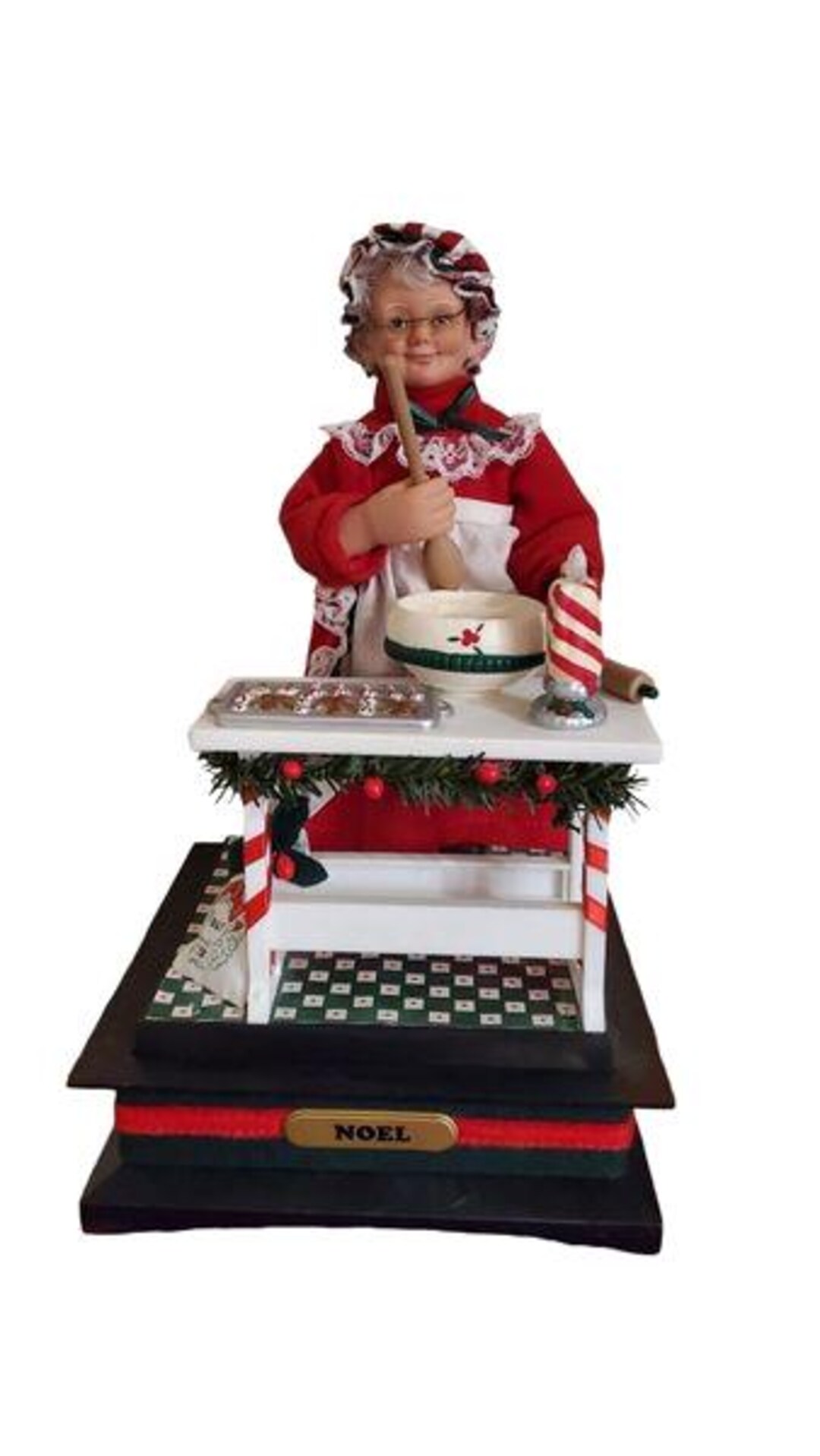1995 Holiday Creations Mrs Claus Making Christmas Cookies Musical ...