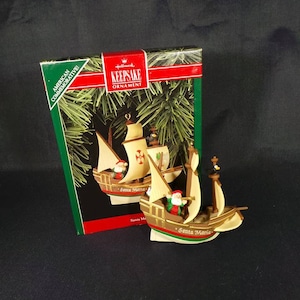 1992 Hallmark Keepsake Santa Maria Ship Ornament - Etsy