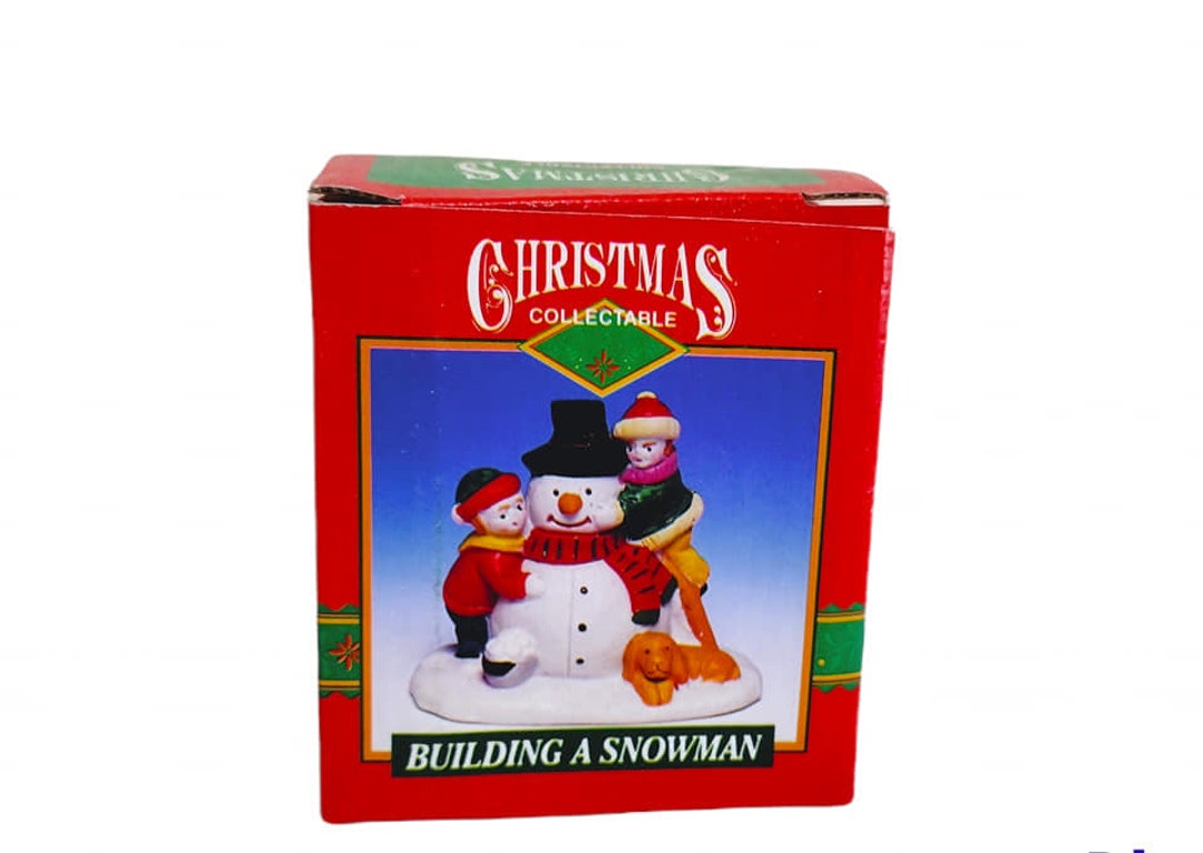 1996 Magic Creations Building a Snowman Christmas Collectable Figurine ...