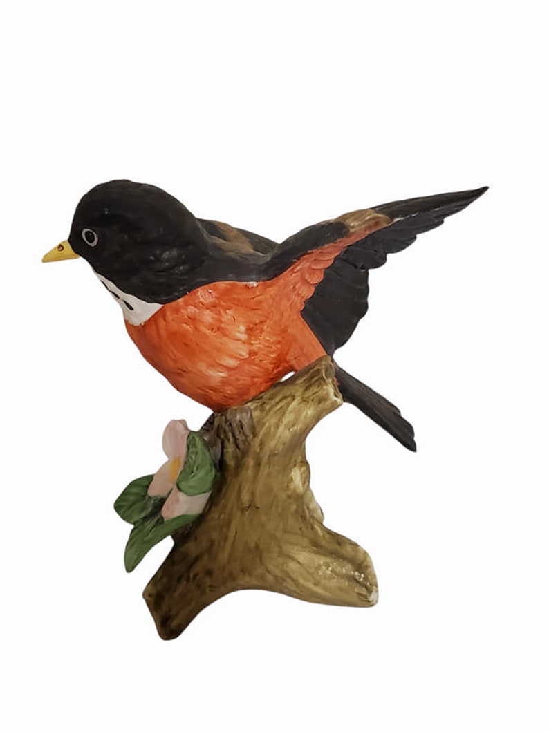 Vintage Lefton Robin Bird Porcelain Figurine - Etsy
