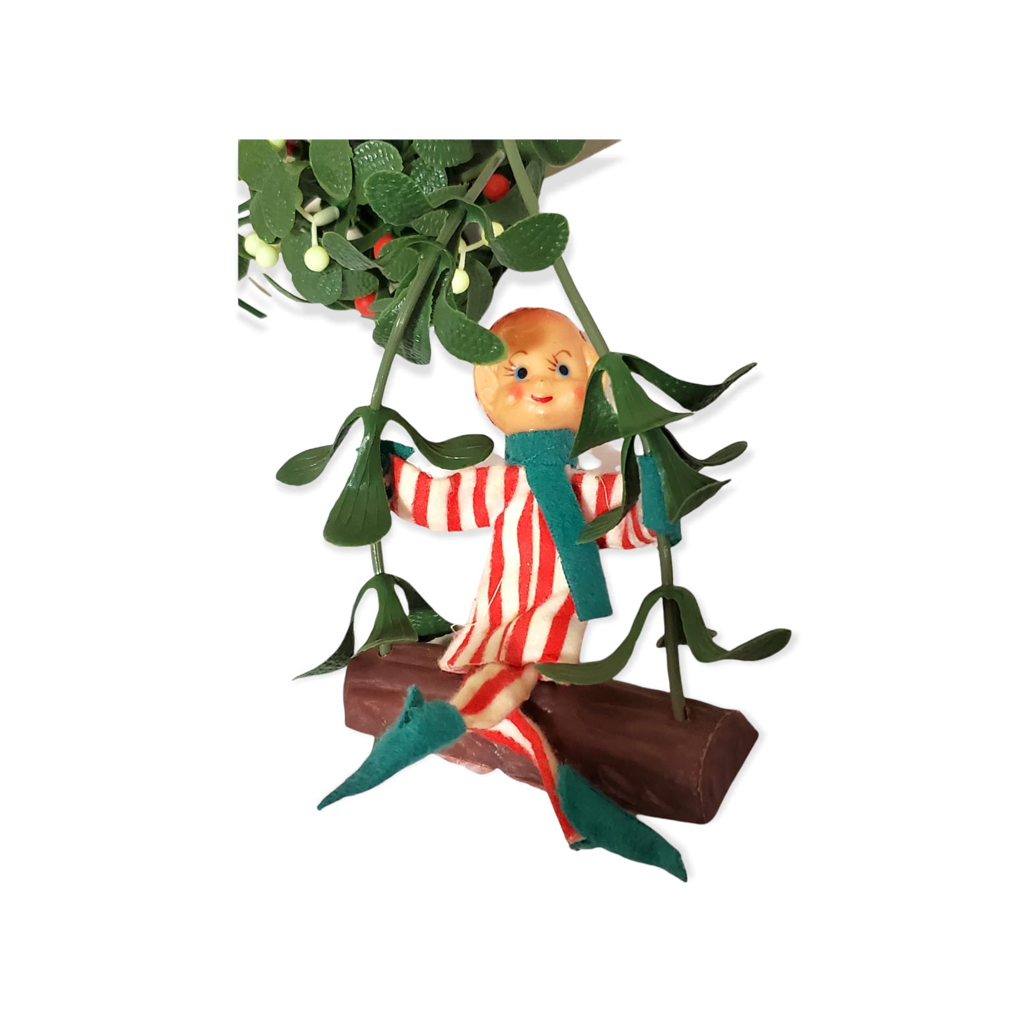 Christmas Pixie Elf Felt Mistletoe Ornament - Etsy