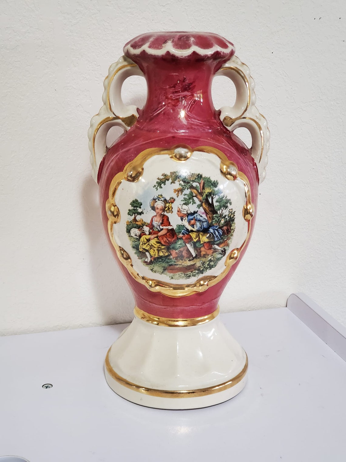 Vintage Porcelain Unmarked Victorian Lamp Base - Etsy
