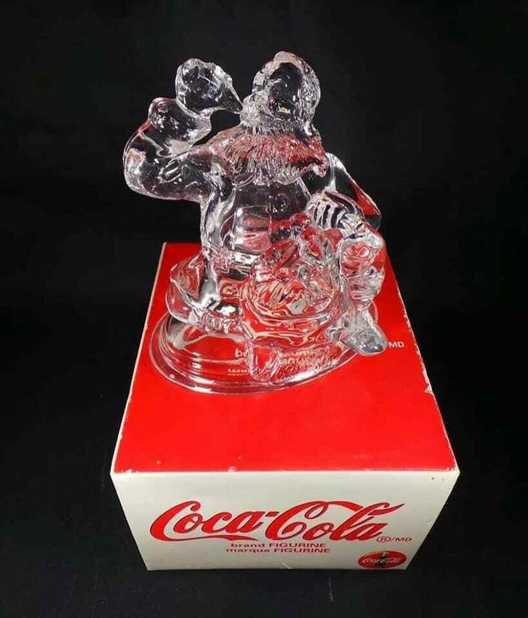 1997 Coca-cola Brand Crystal Santa Claus Figurine - Etsy