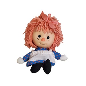 1991 Macmillan Inc Little Raggedy Ann and Andy Dolls Plush Vinyl Face ...