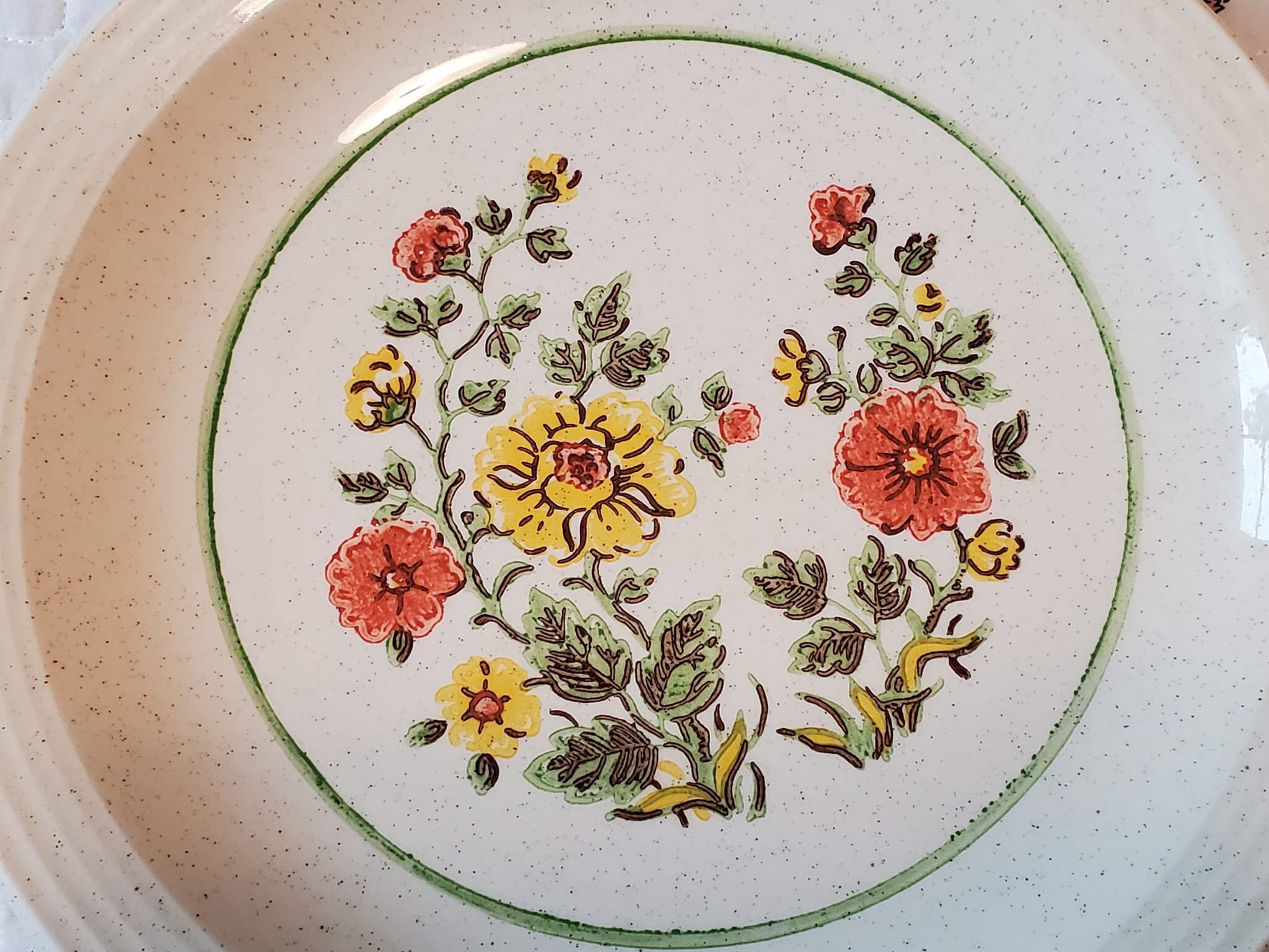 1980 Homer Laughlin Luncheon Plates in the Floral Pattern Set - Etsy