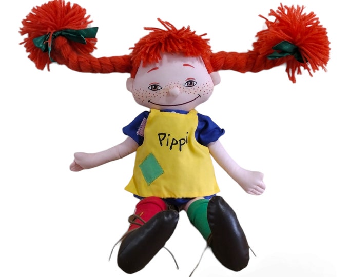 Vintage Pippi Longstocking Doll Soft Juans New York, Pippy Long ...
