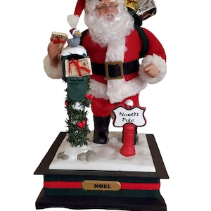 1995 Holiday Creations Santa Claus Mailbox Lighted North Pole Musical ...