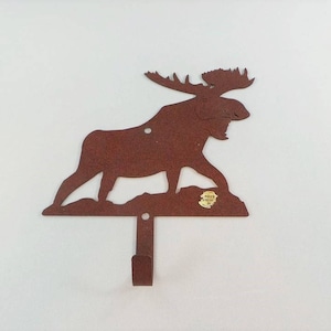 Metal Moose Silhouette Wall Hanger Holder Hook - Etsy