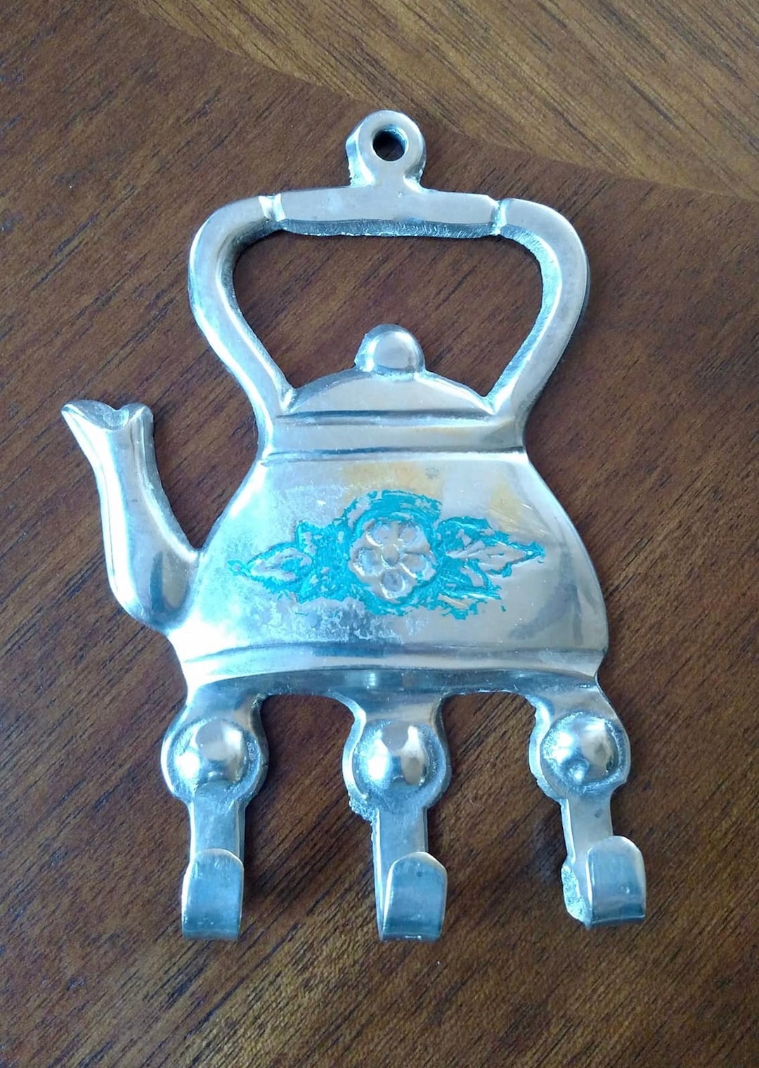 Vintage Metal Kitchen Decor Kettle Shaped Towel Hanger Made in India - Etsy