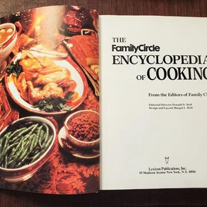 1990 the Family Circle Encyclopedia of Cooking Cookbook - Etsy