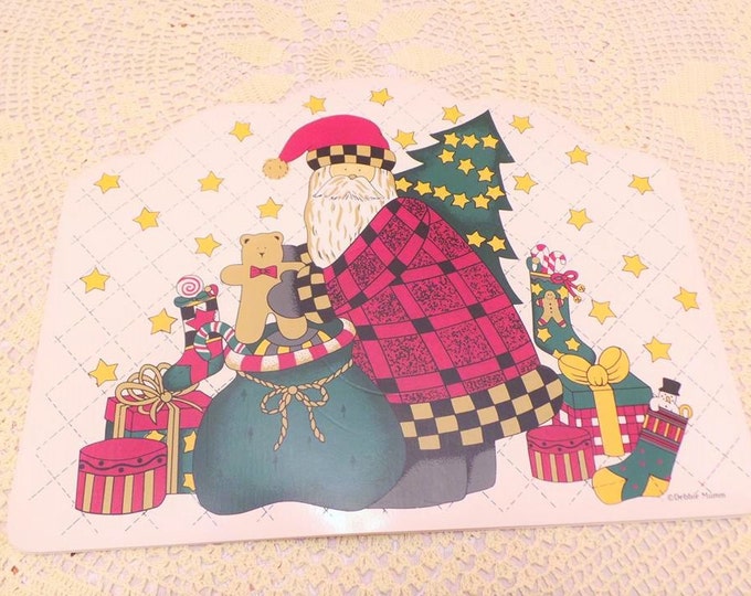 Set of 3 Debbie Mumm's Santa Vinyl Placemats - Etsy
