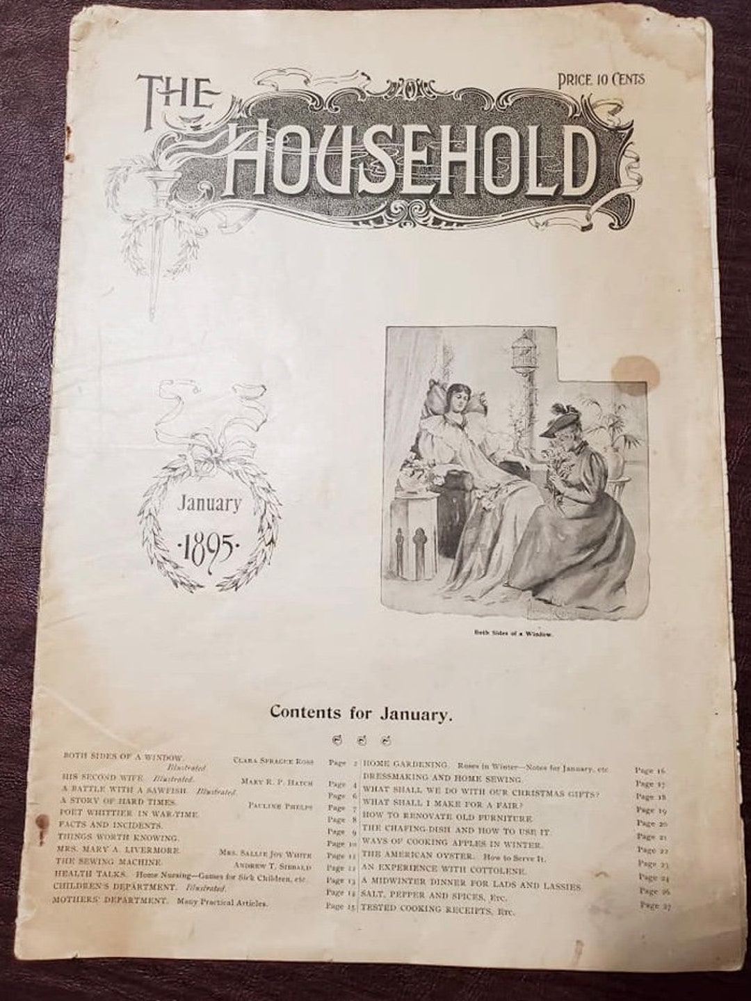 Antique Magazine, Vintage Magazine, the Household Magazine January 1895 ...