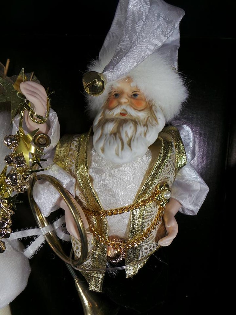 1992 Traditions Bendable Santa and Elf Christmas Decorations - Etsy