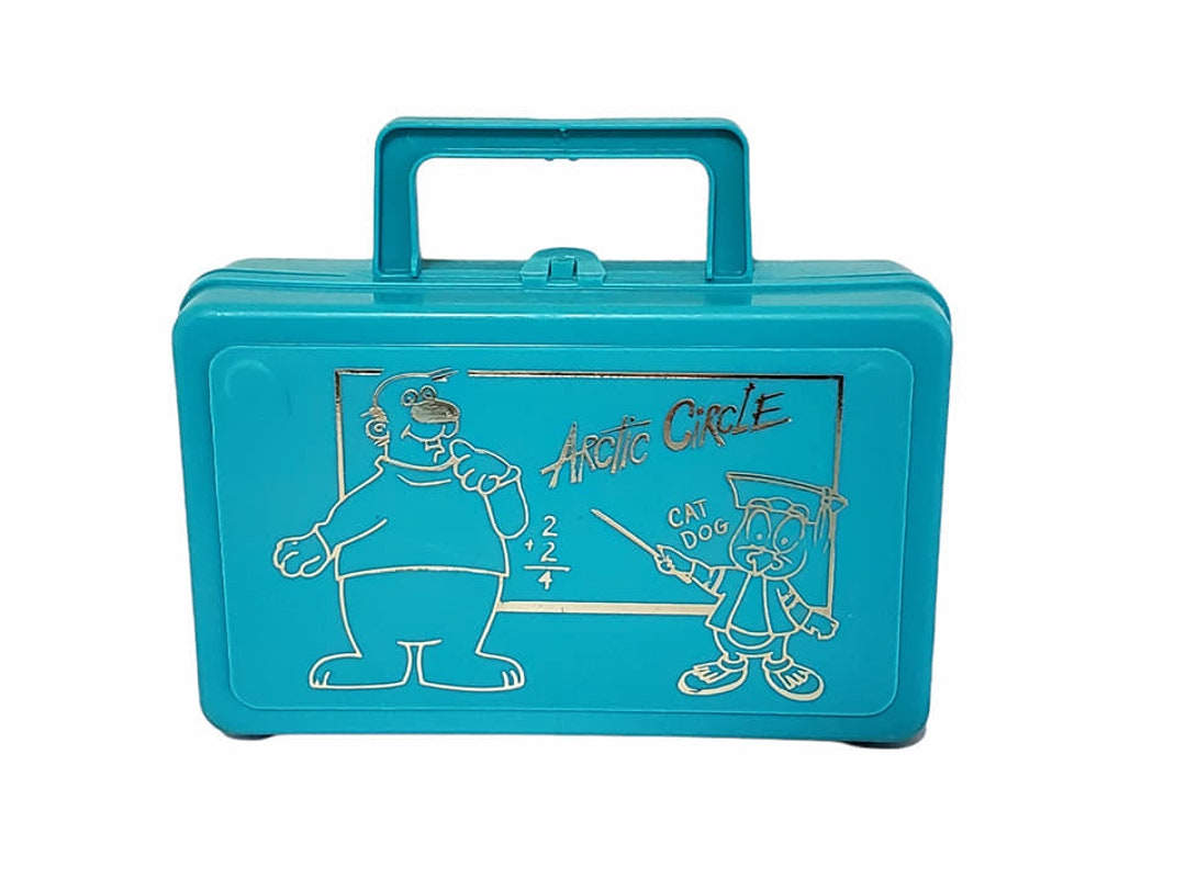 Vintage Arctic Circle Blue Plastic Lunch Box - Etsy
