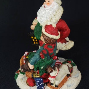 Christmas Decor Small Santa Claus Figurine Child Sack With Presents - Etsy