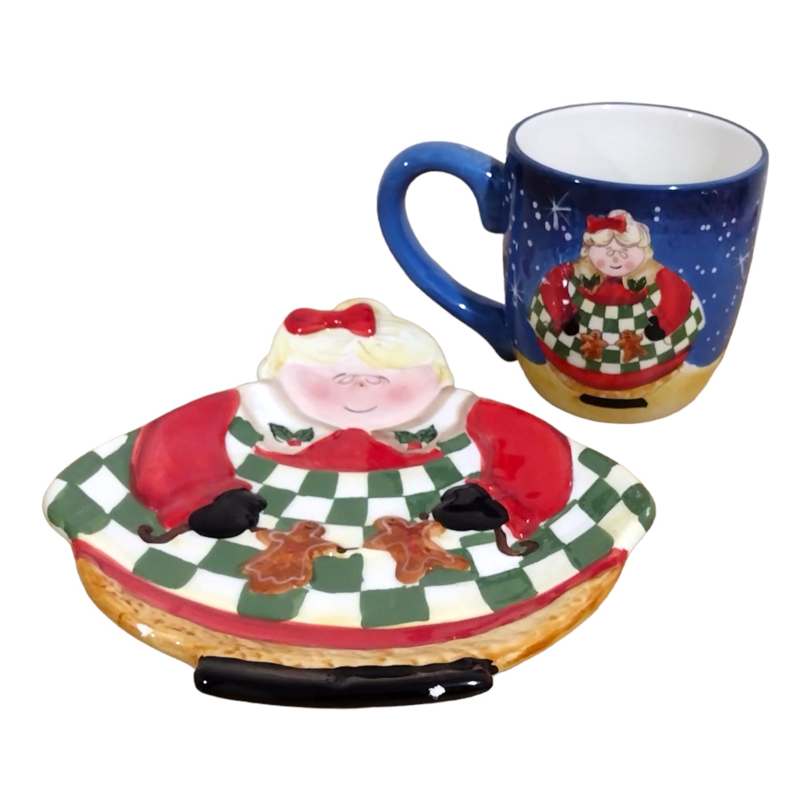 Certified International Holiday Mrs Santa Claus Mug and Plate Set Becca ...