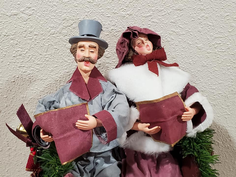 Fabric Mache Caroling Family Christmas Decoration by - Etsy