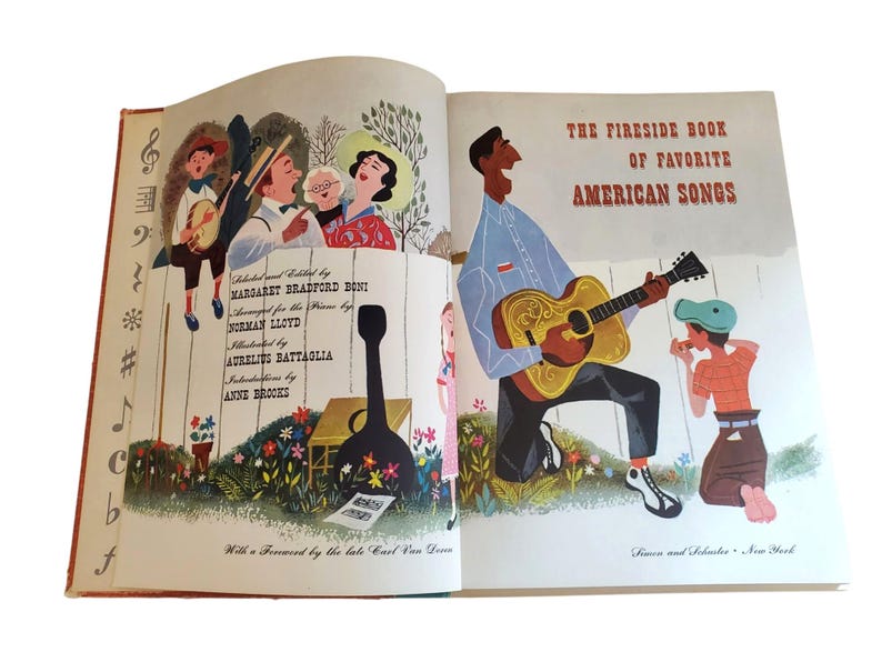 1952 the Fireside Book of Favorite American Songs Missing Pages - Etsy