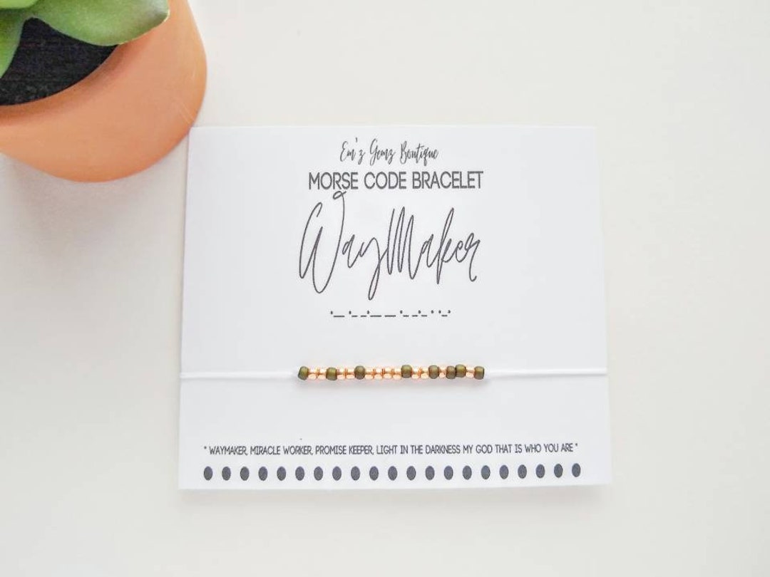 WAYMAKER Morse Code Bracelet, Bible Verse Morse Code Bracelet ...