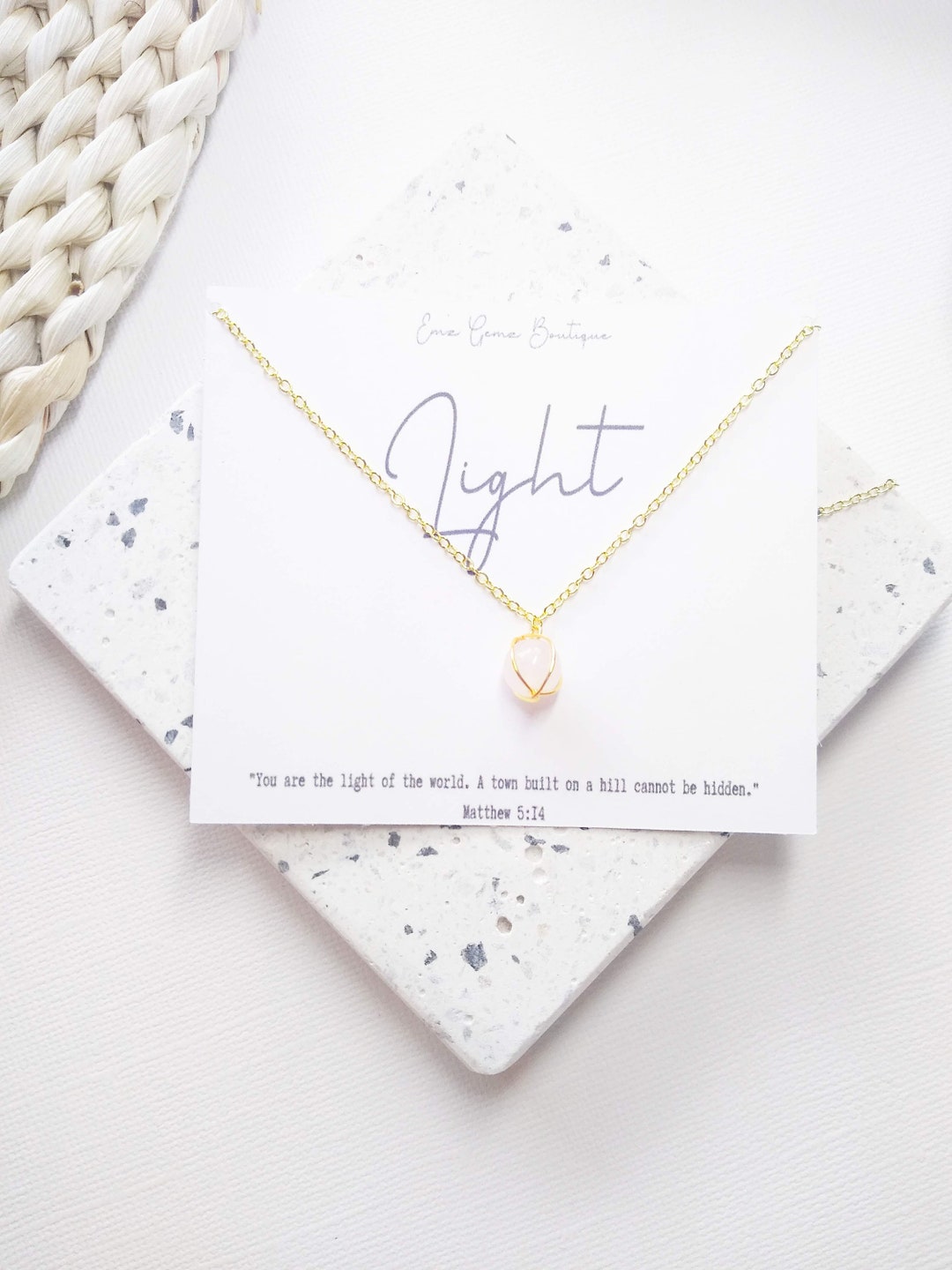 The Light Necklace Matthew 5:13-14 Bible Verse Necklace - Etsy