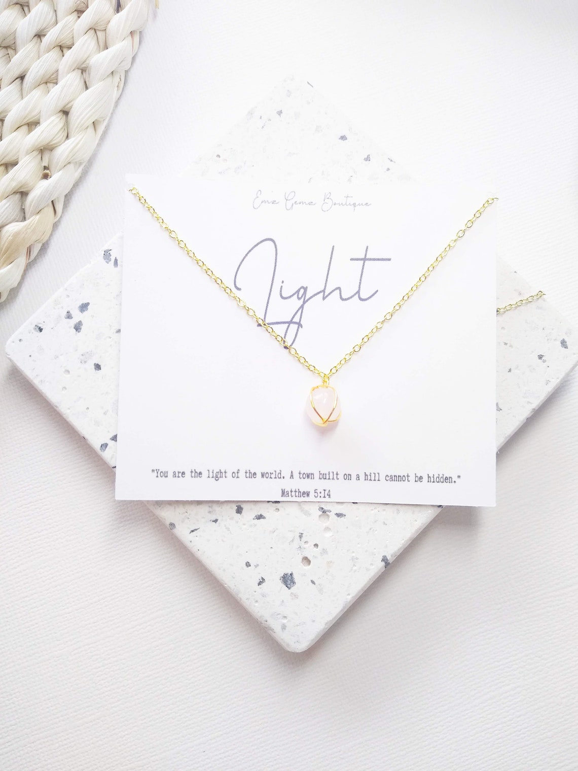 The Light Necklace Matthew 5:13-14 Bible Verse Necklace - Etsy