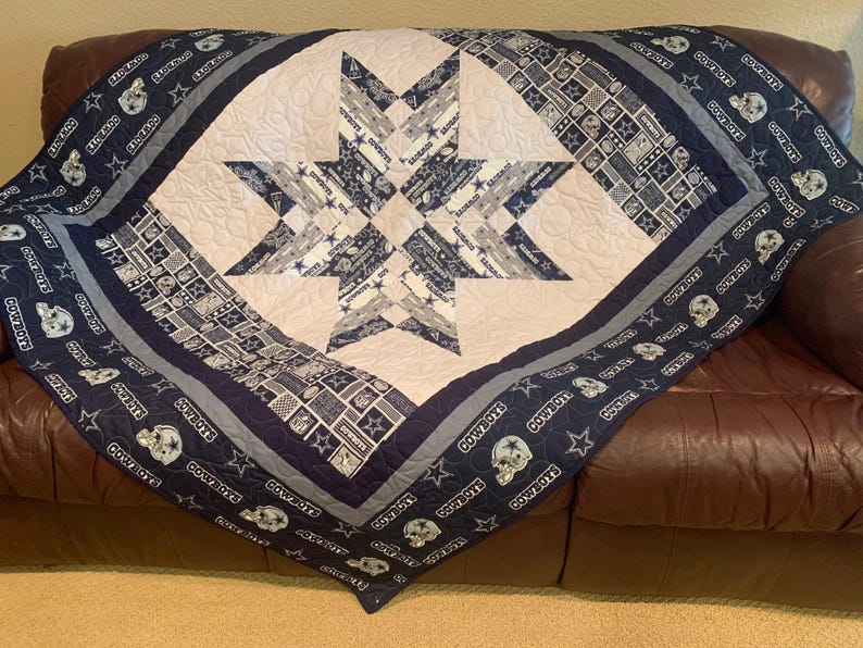Dallas Cowboys NFL Team Themed Big Star Quilt - Etsy