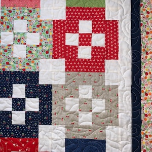 Orchard Bordered Nine Patch Quilt Quilts for Sale, Patchwork Quilt ...