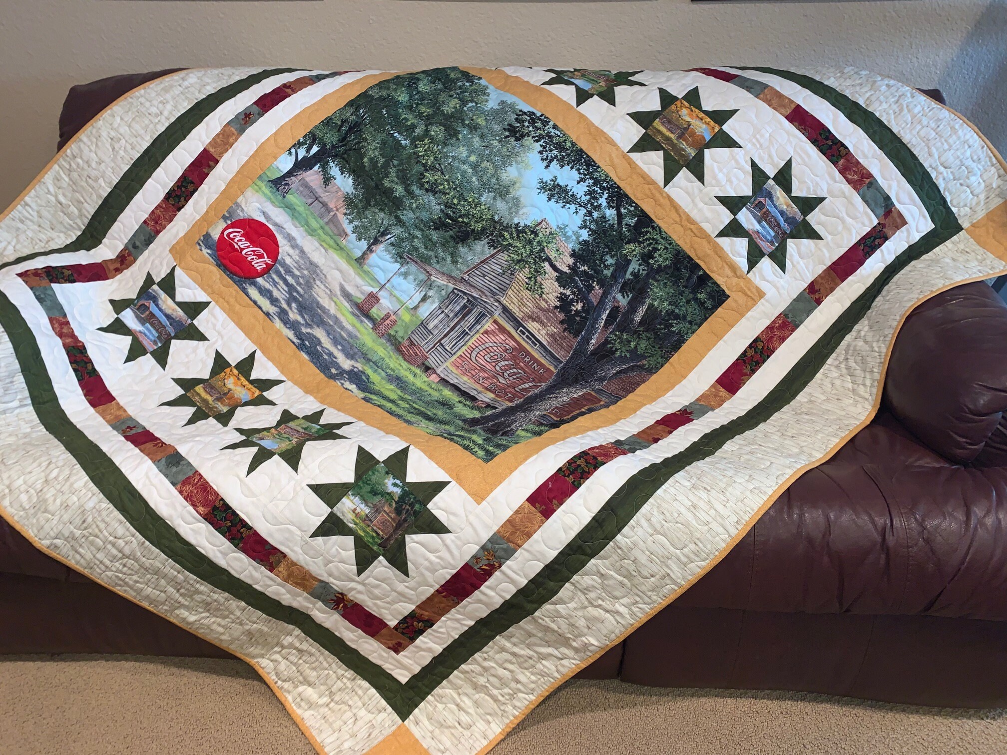 Coca-cola Themed Quilt Quilts for Sale, Patchwork Quilt, Custom ...