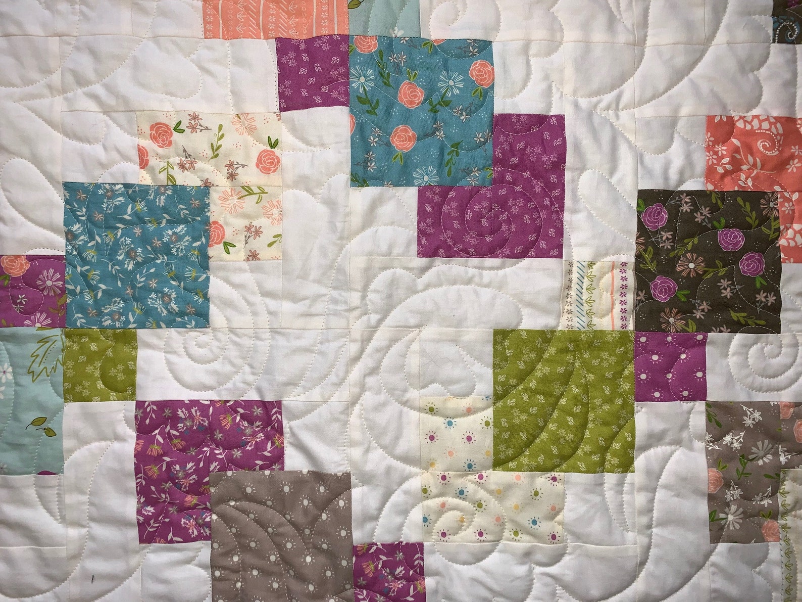 Falling Squares Quilt Quilts for Sale, Patchwork Quilt, Custom Blankets ...