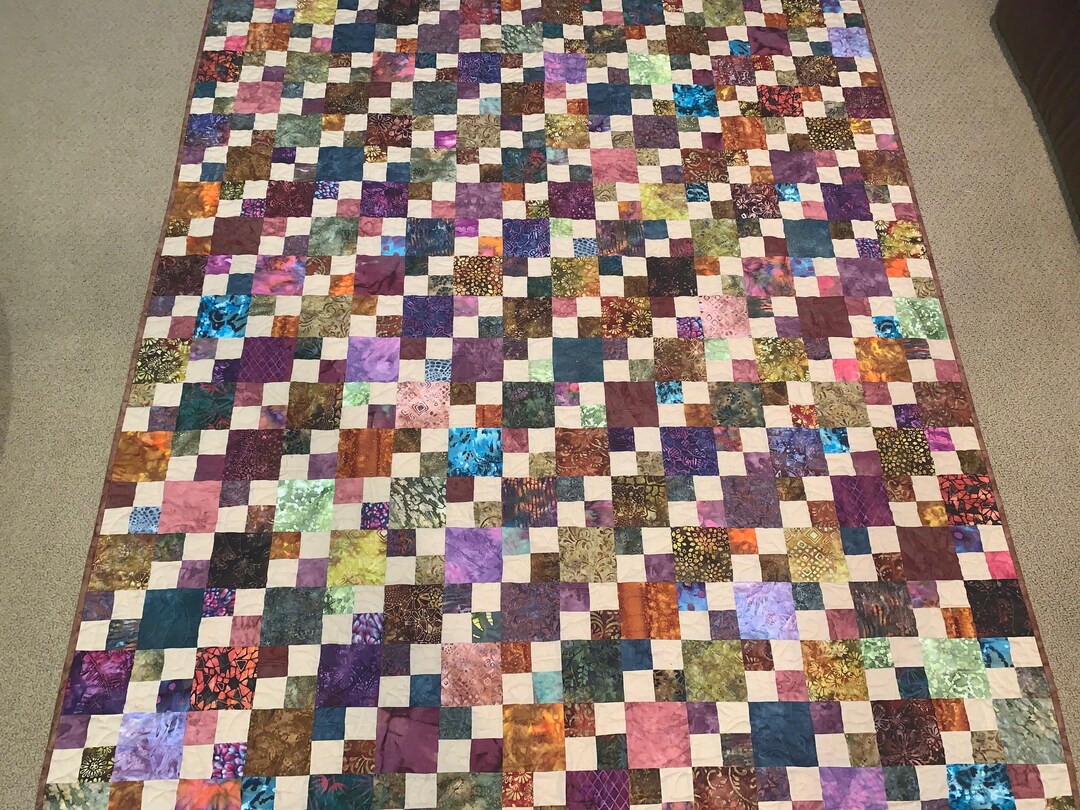 Falling Charms Batik Quilt - Etsy