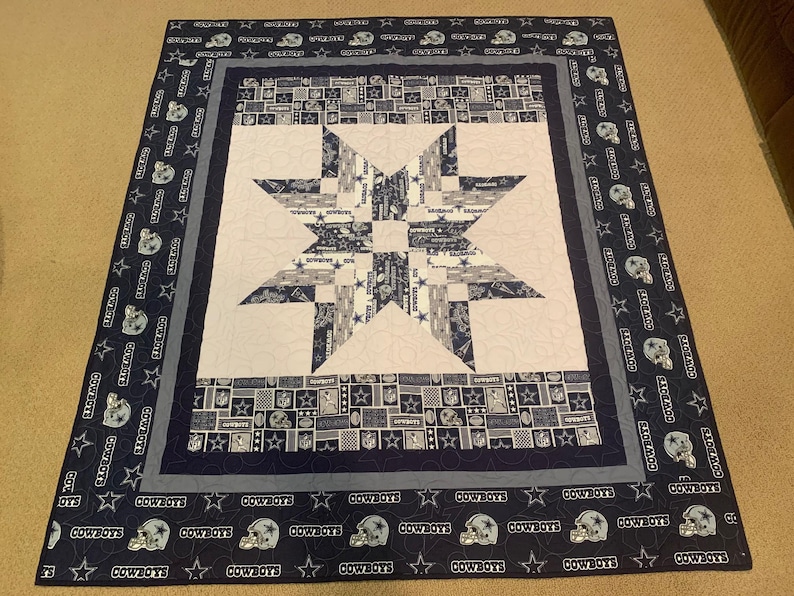 Dallas Cowboys NFL Team Themed Big Star Quilt - Etsy