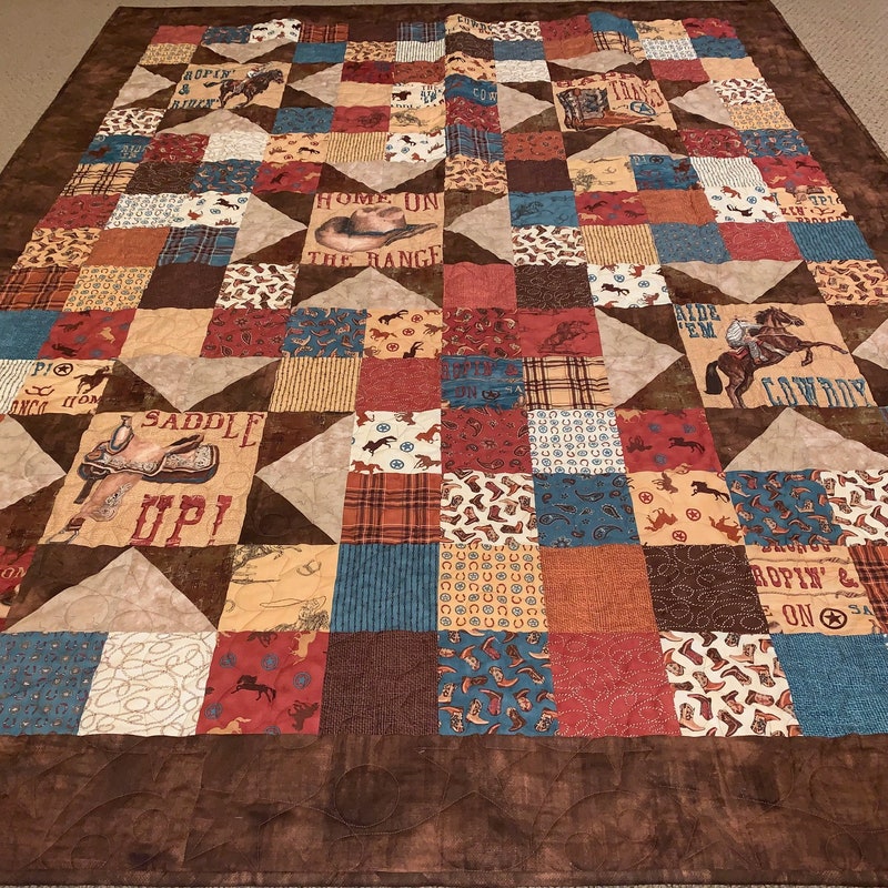 Cowboy Baby Quilt - Etsy
