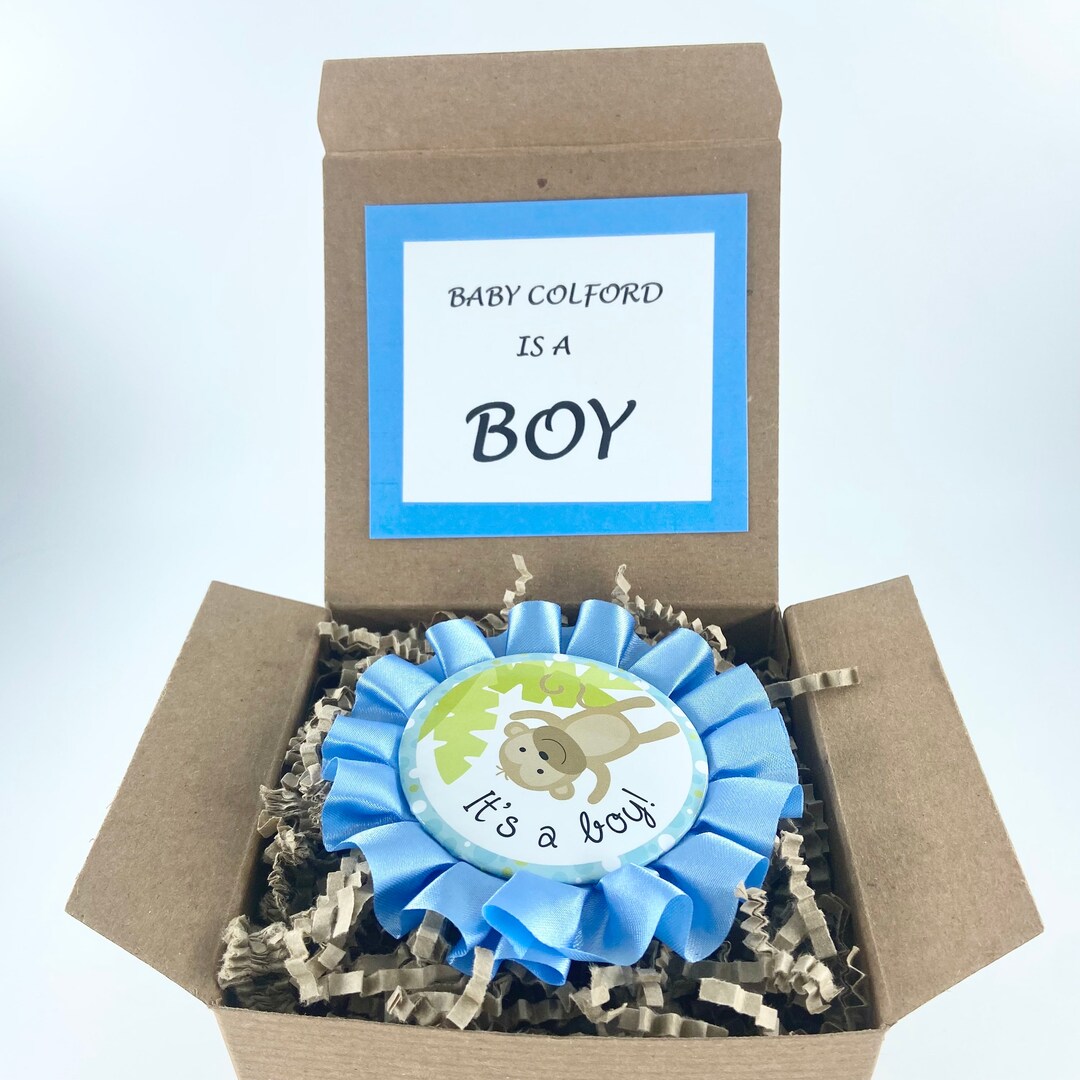 Gender Reveal Box Gender Reveal Gift He or She Boy or Girl Gender ...