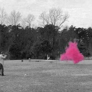 XL Hanging Shooting Target With Powder And/or Confetti Pink Blue Purple ...