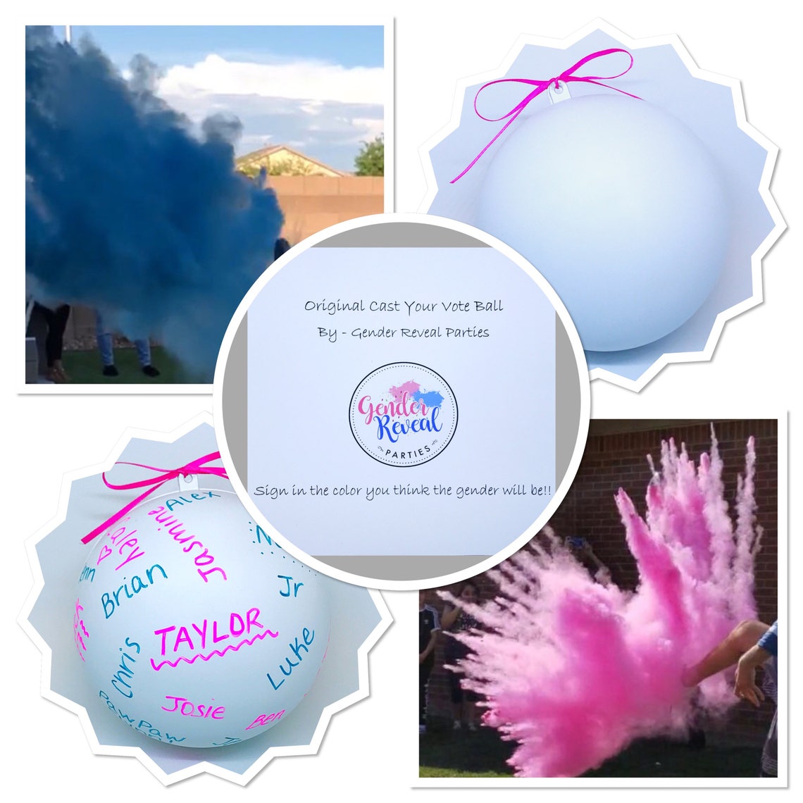 Cast Your Vote Gender Reveal Ball Gender Reveal Ideas Gender - Etsy