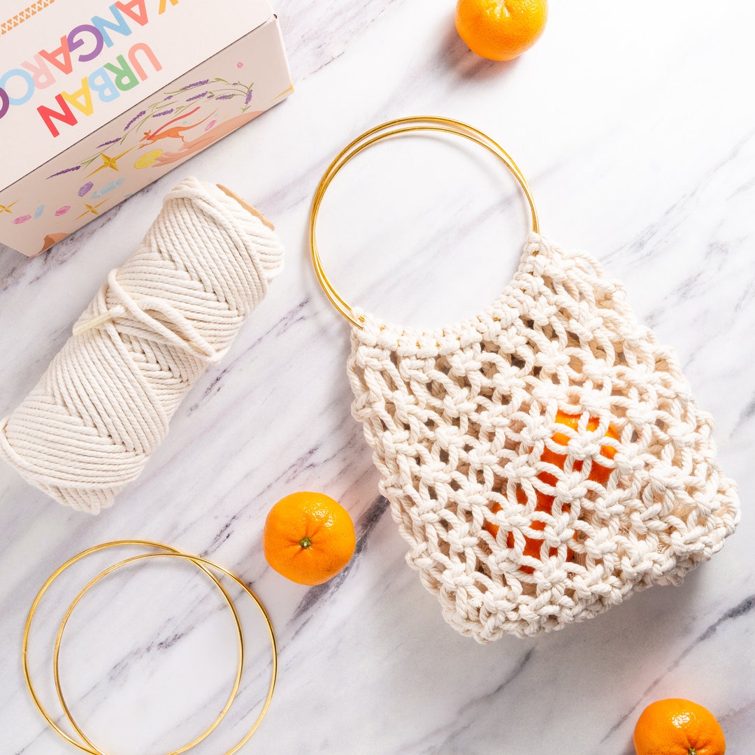 Macrame Bag DIY Kit Make Your Own Macrame Bag With Everything Included ...