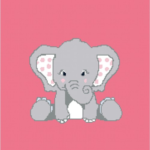 Crochet Corner 2 Corner Graphghan Baby Elephant Pattern - Etsy