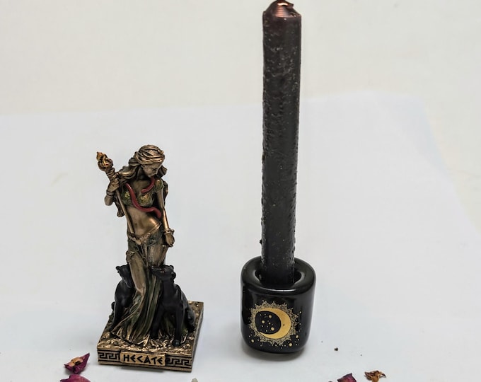 Bronze Finish Goddess Hecate Altar Set With Mini Statue and Candle - Etsy