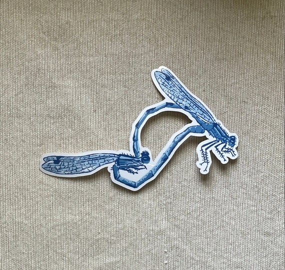 Damselflies Mating Sticker | Etsy