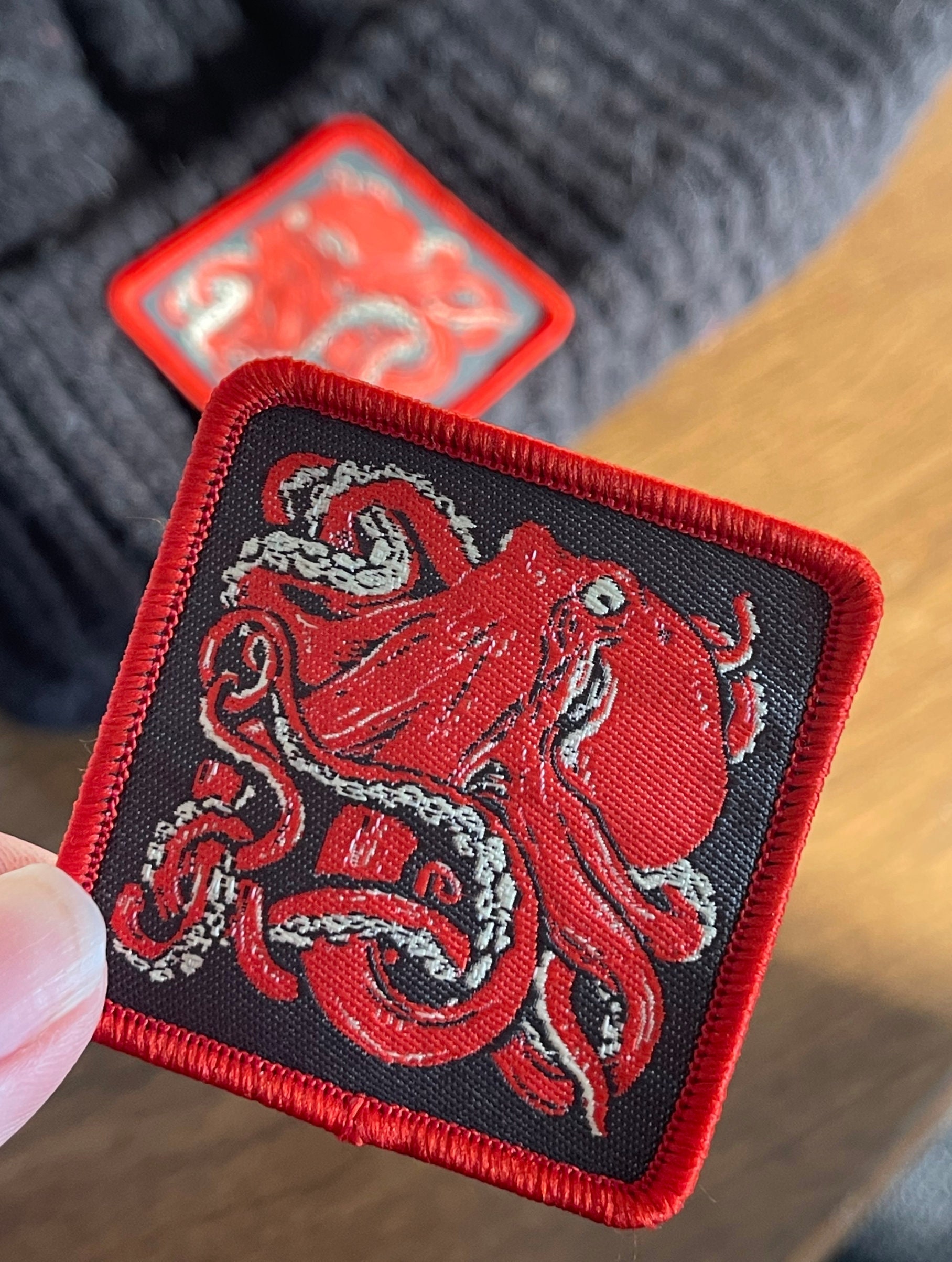 Octopus Woven Patch Iron on Backing - Etsy