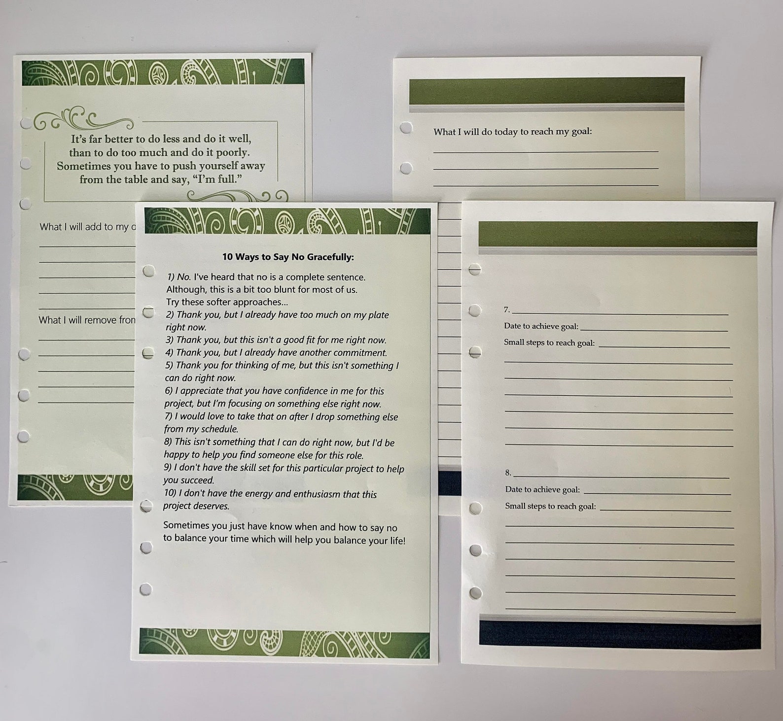 Goals & Habits Journal, Printable Journal, Daily Goals Journal, A5 ...