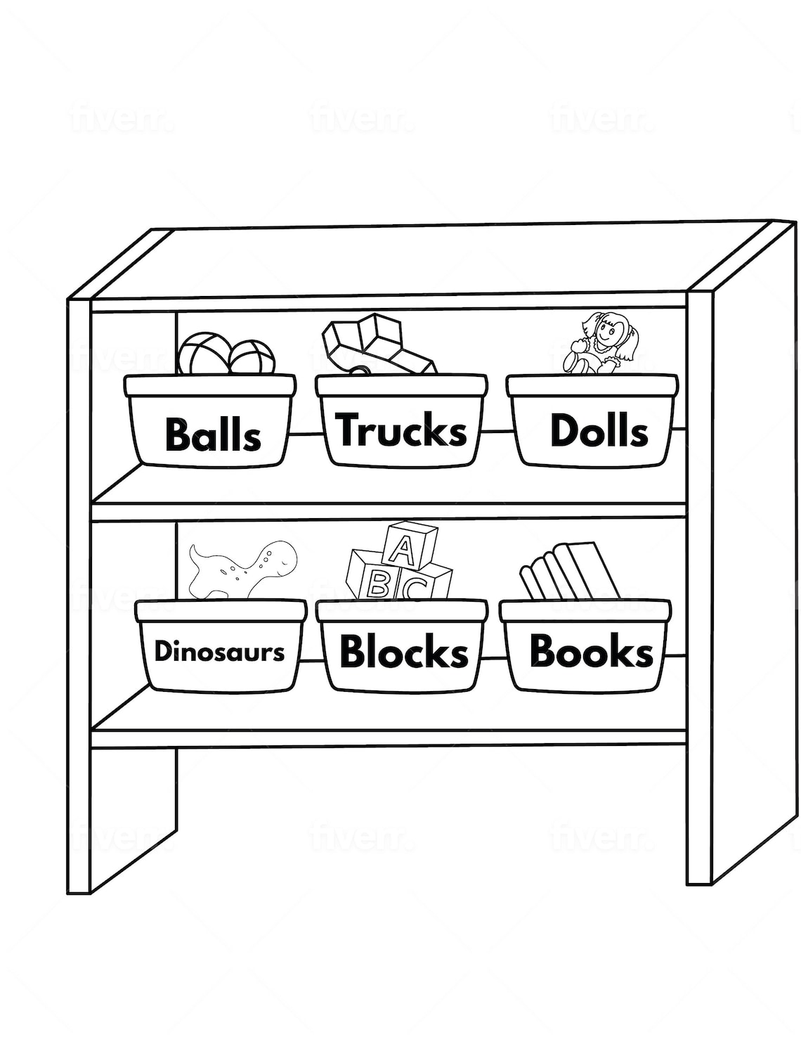 Children's Organizing and Chore Coloring Pages 8 | Etsy