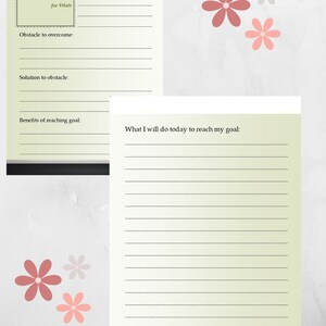 Goals & Habits Journal, Printable Journal, Daily Goals Journal, A5 ...