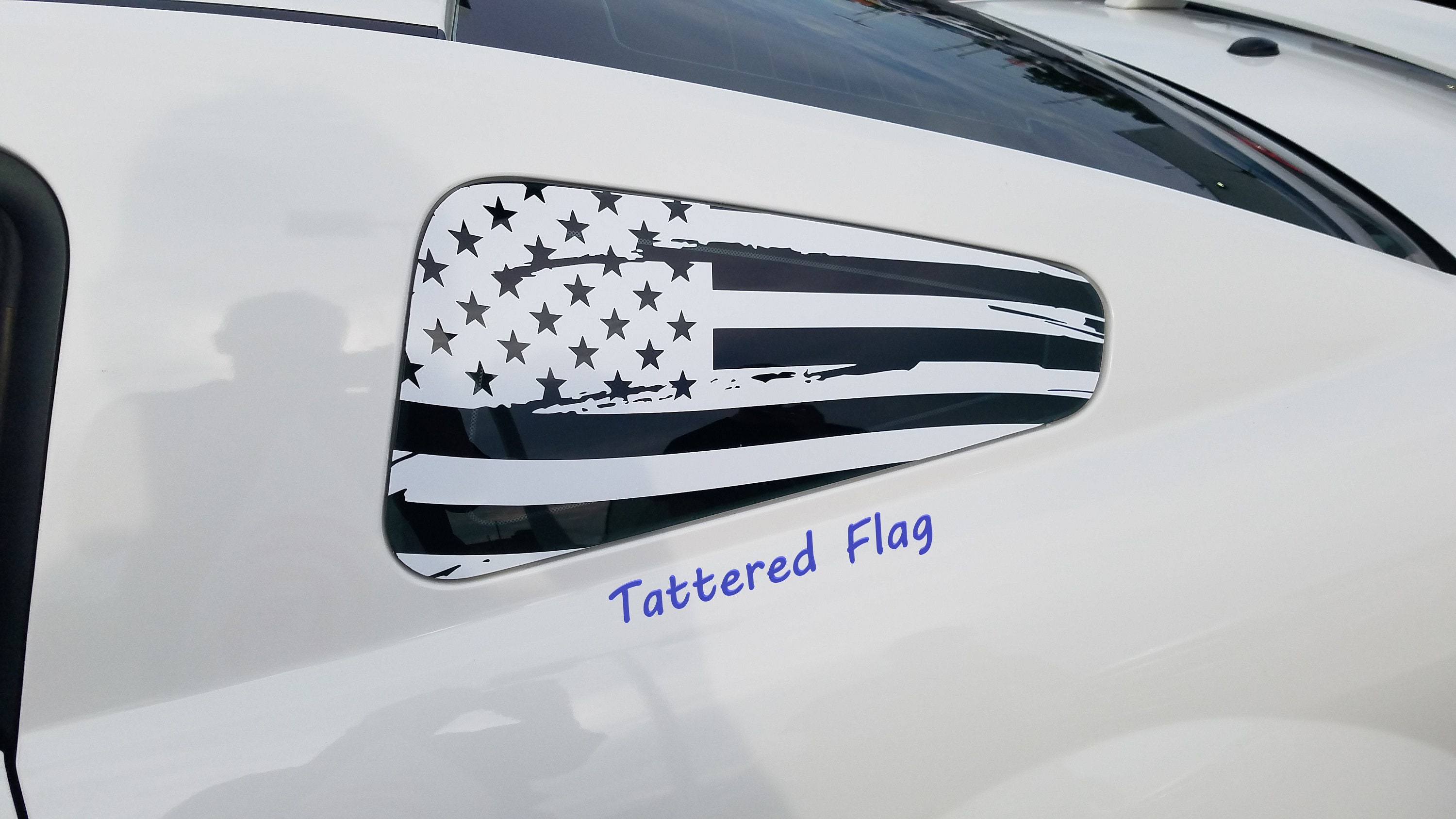 2010-2014 Mustang flag decal for the rear quarter windows | Etsy