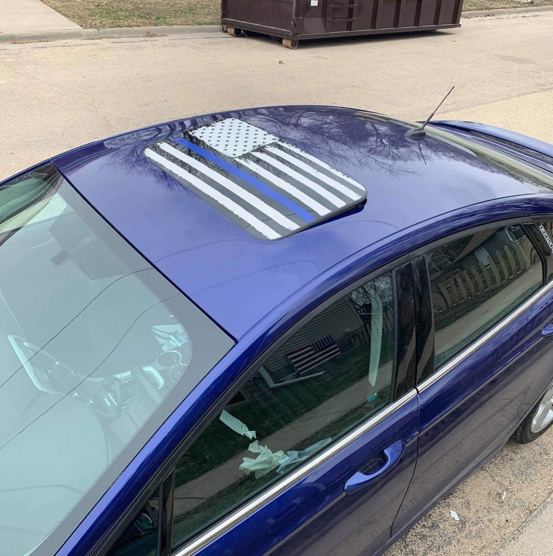 Tattered Flag Moonroof Decal! HUGE Vinyl Decal! Custom Size or Design ...