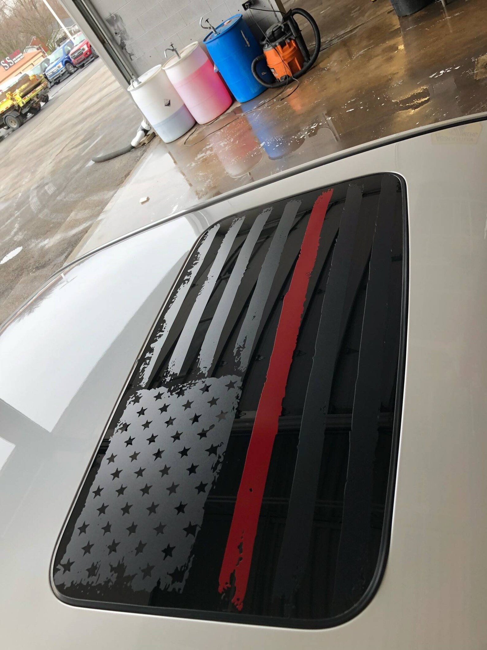 Tattered Flag Moonroof Decal! HUGE Vinyl Decal! Custom Size or Design ...