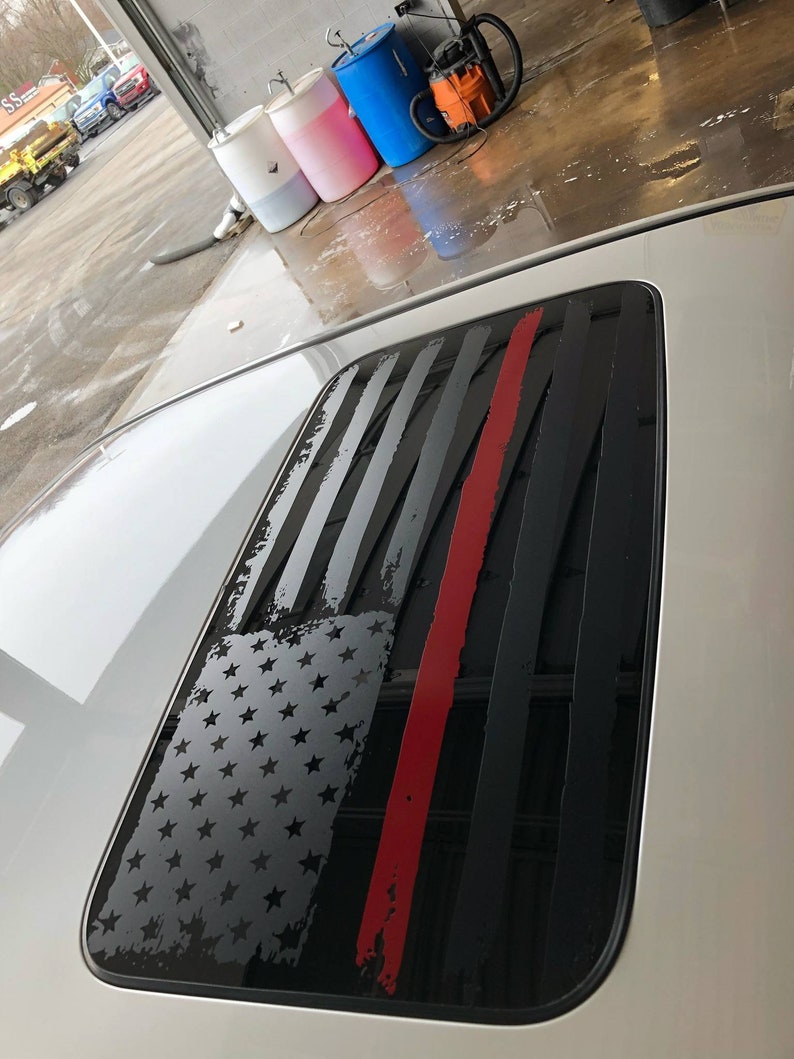 Tattered Flag Moonroof Decal! HUGE Vinyl Decal! Custom Size or Design ...