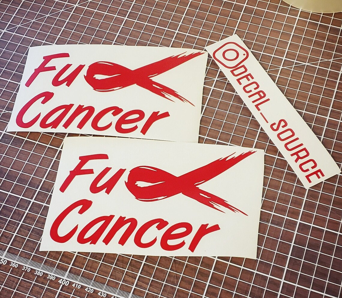 Fuck Cancer Decals 2-pack - Etsy